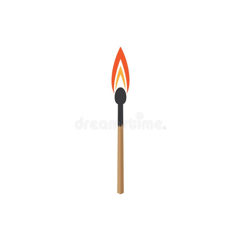 Match burning illustration stock vector. Illustration of graphic ...