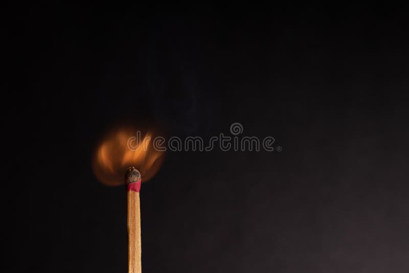 A match catching fire stock image. Image of concept - 239240203