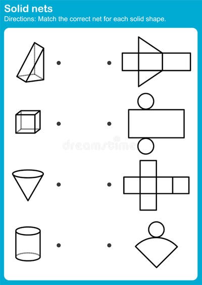 Match the Correct Net for Each Solid Shape. - Worksheet for Education ...