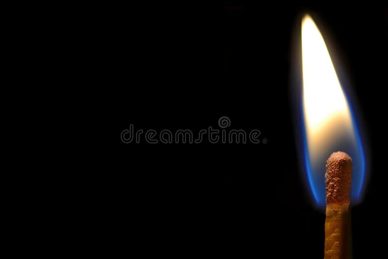 Match on fire in the dark stock image. Image of fires - 38761589