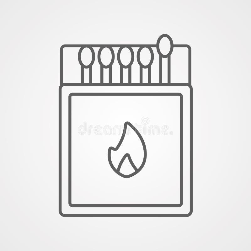 Match Vector Icon Sign Symbol Stock Vector - Illustration of object ...