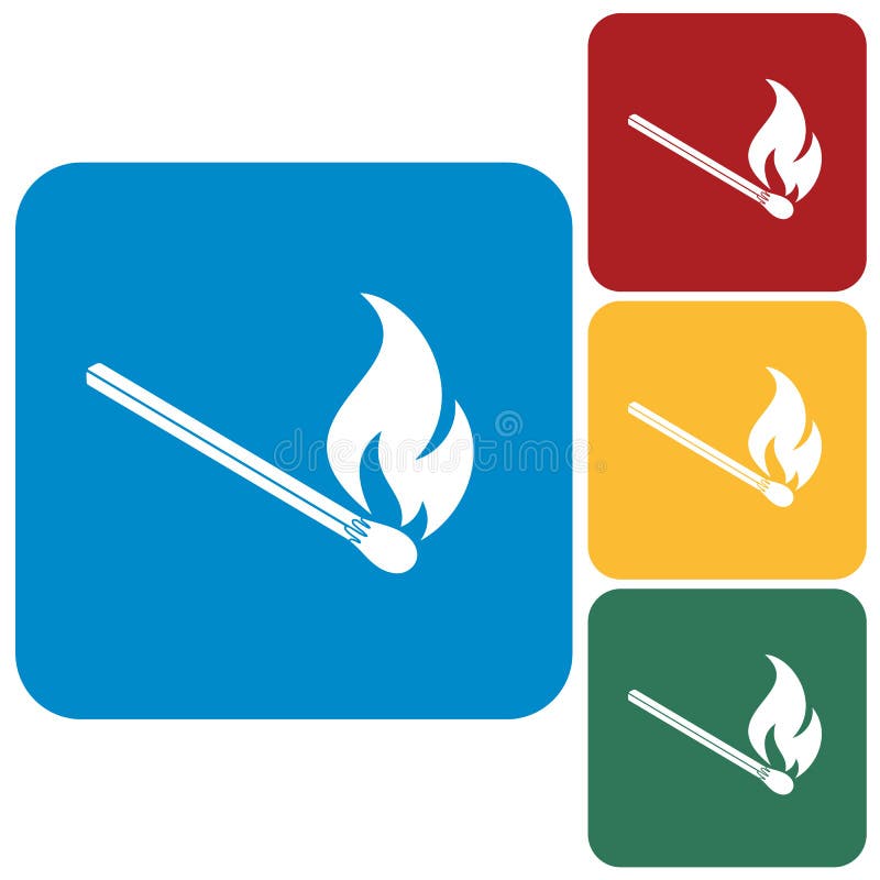 Match fire icon vector stock vector. Illustration of flame - 89185415