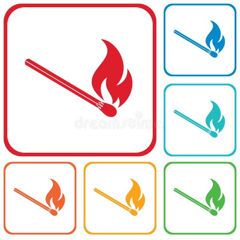 Match fire icon vector stock vector. Illustration of arson - 102787821