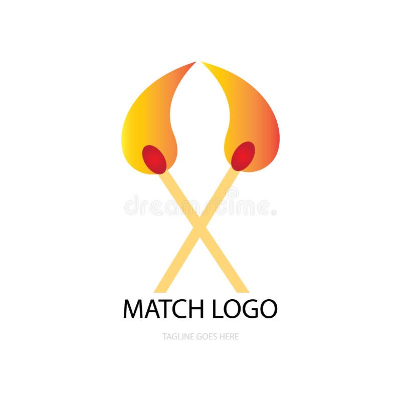 Match and fire logo vector stock vector. Illustration of energy - 173584519