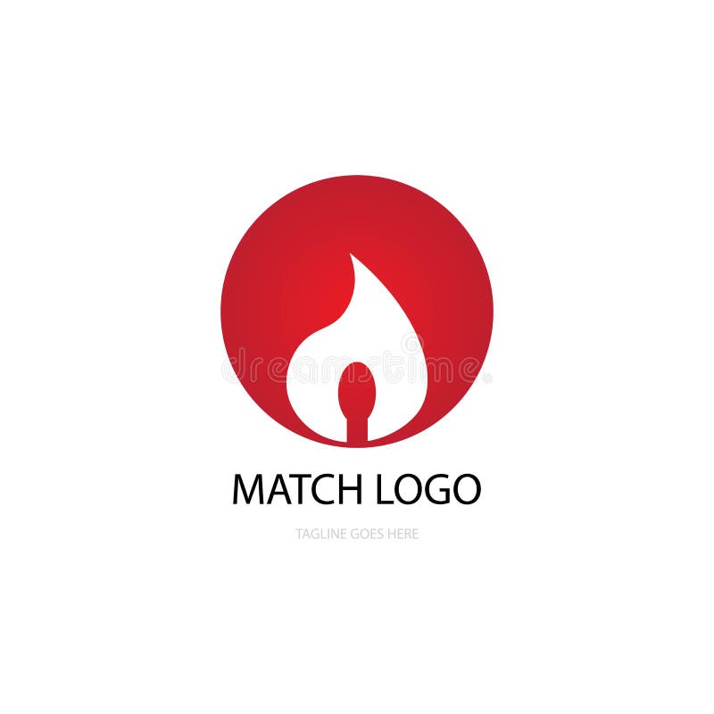 Match and fire logo vector stock vector. Illustration of heat - 173584597