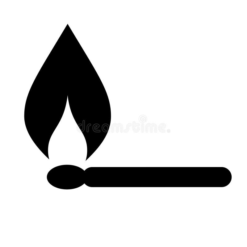 Match fire vector icon stock vector. Illustration of burn - 337528392