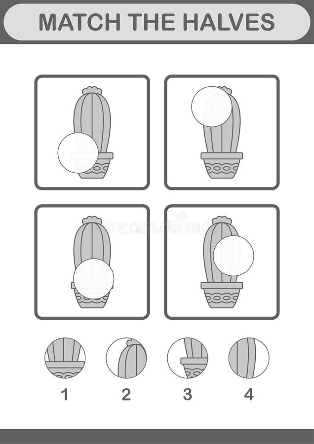 Match the Halves. Match Halves of Fruits. Educational Children Game ...