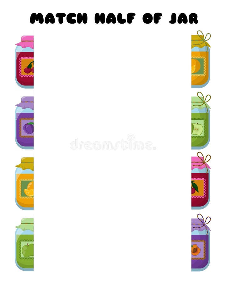 Match the Halves of the Jam Jars, a Fun Educational Game for Kids ...