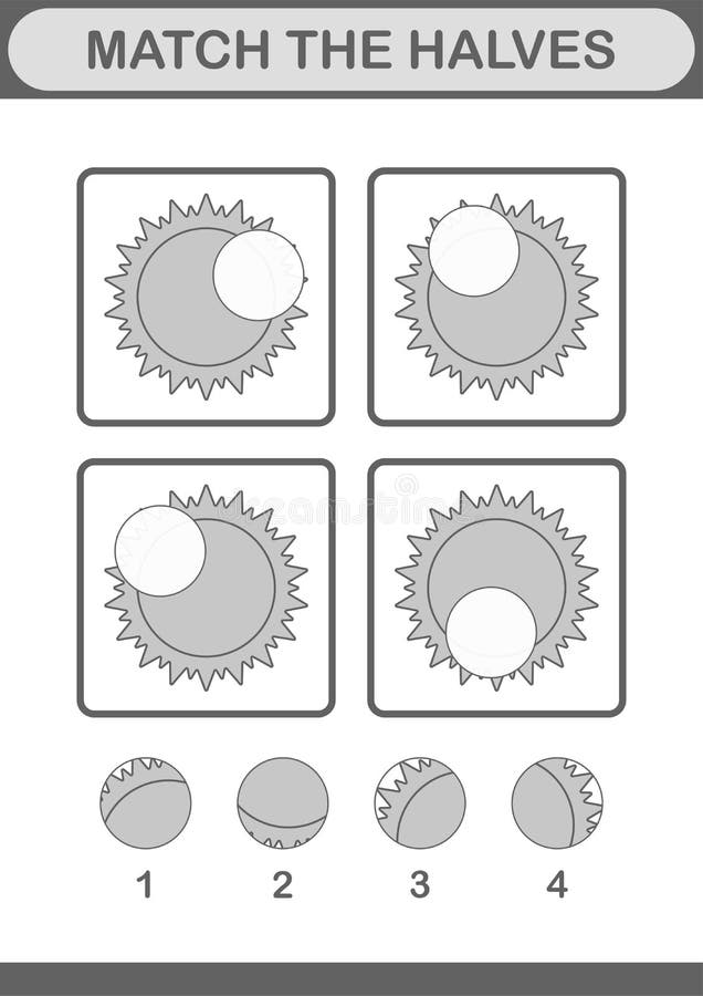Match the Halves. Match Halves of Fruits. Educational Children Game ...