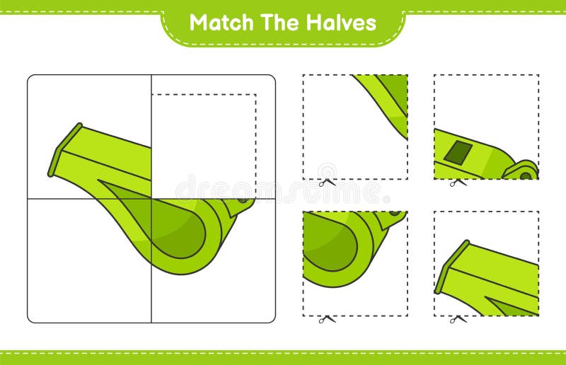 Match the Halves. Match Halves of Whistle Stock Vector - Illustration ...