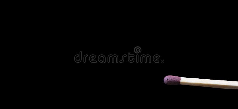 Match Head Against a Black Background. Ample Copy Space Stock Image ...