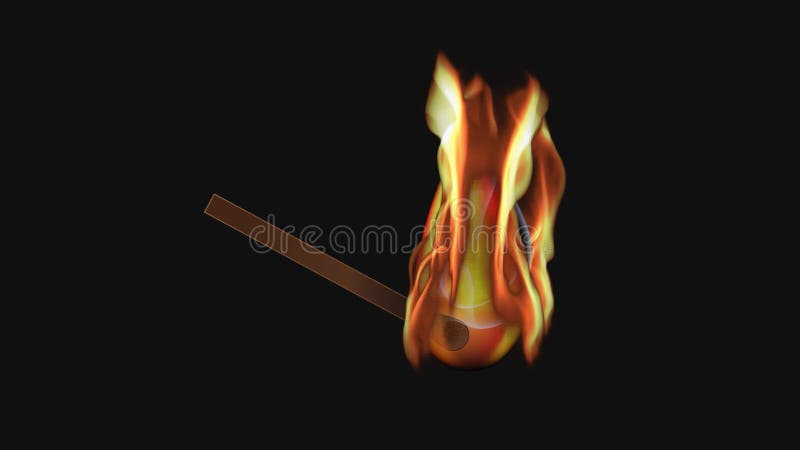 Matchstick Lighting Up 2D Animation Stock Footage - Video of lighting ...