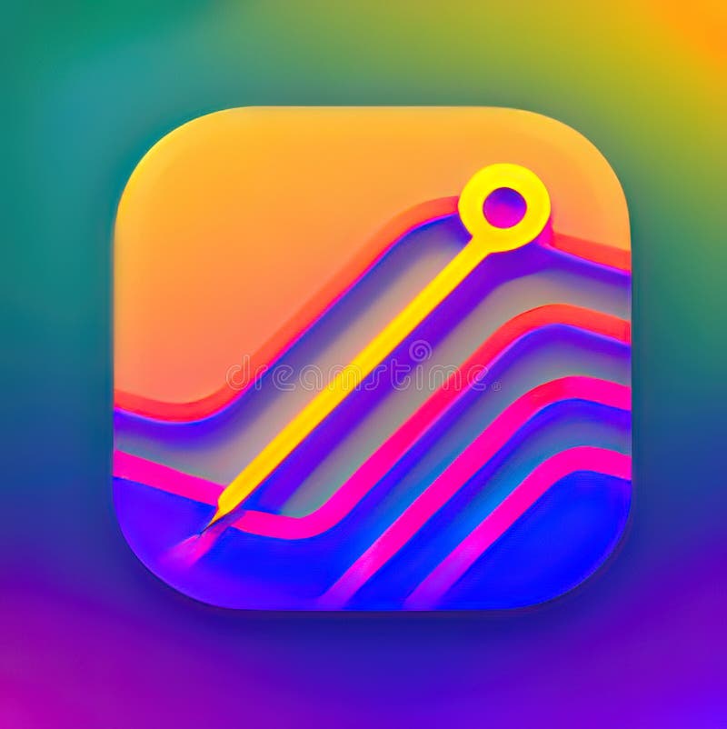 Match-3 Hybrid Software App Style Icon. Generative AI. Stock ...