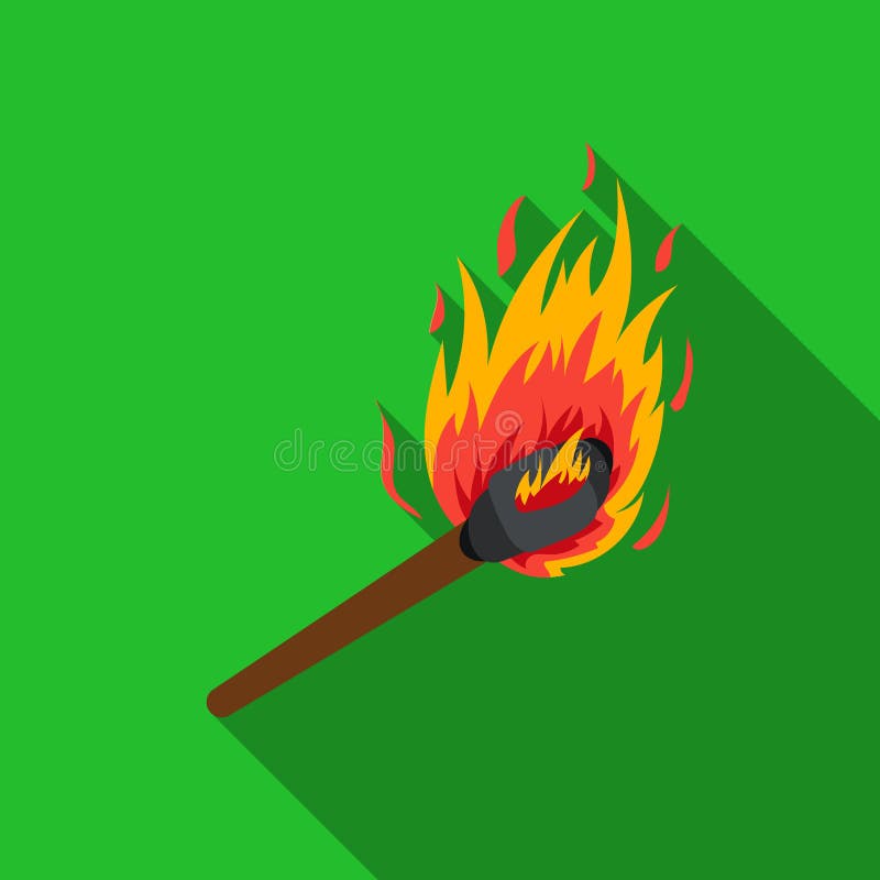 Match Icon in Flat Style Isolated on White Background. Light Source ...