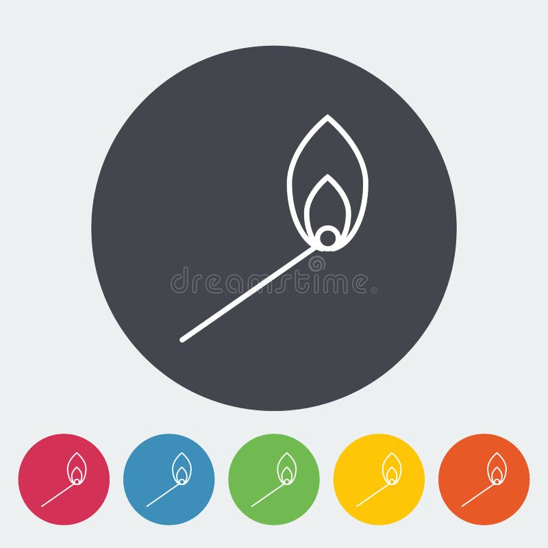 Match icon stock vector. Illustration of spark, silhouette - 95522629
