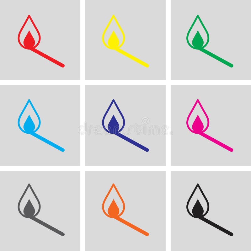 Match Icon, Vector Illustration. Flat Design Style Stock Vector ...