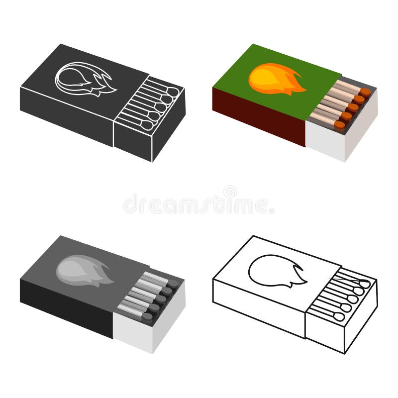 Match Icon in Cartoon Style on White Background. Light Source Pattern ...