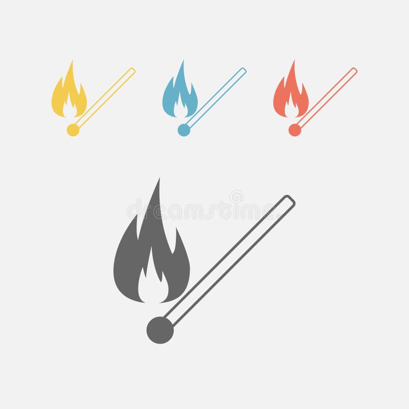 Match icon stock vector. Illustration of dark, isolated - 97100168