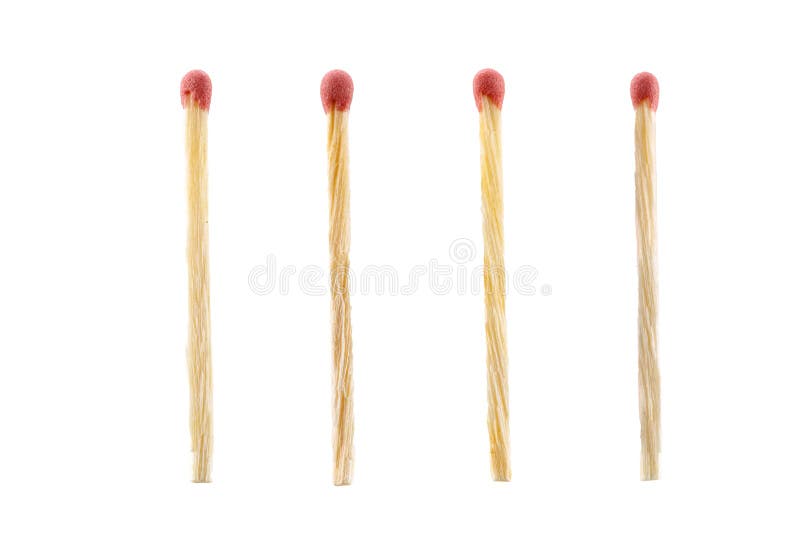 Match Isolated on White Background. Close-up Shot Stock Image - Image ...