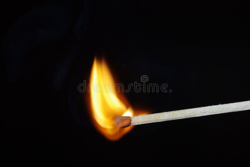 Match Lights Up Black Isolated Background Stock Photos - Free & Royalty ...