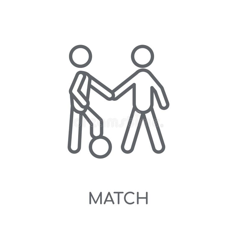 Match Linear Icon. Modern Outline Match Logo Concept on White Ba Stock ...