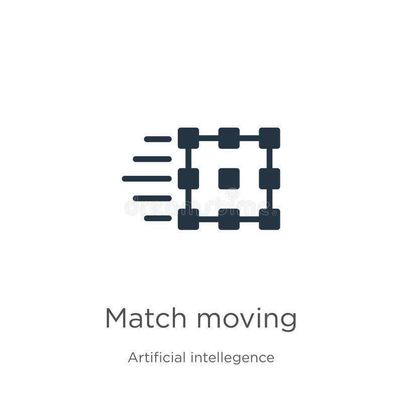 Match Moving Icon Vector. Trendy Flat Match Moving Icon from Artificial ...