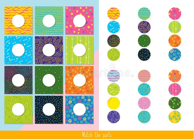 Match the Parts. Educational Children Game. Matching Game for Kids ...