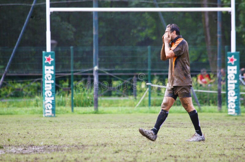Muddy rugby player stock image. Image of rugby, dirty - 1712021