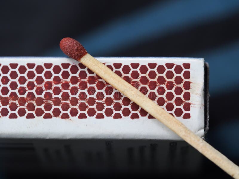 A match and a match box stock image. Image of friction - 344565679