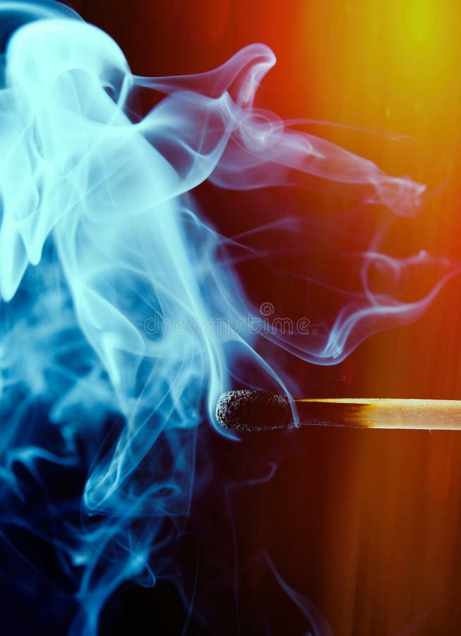 Match and smoke stock photo. Image of effect, generated - 29704074