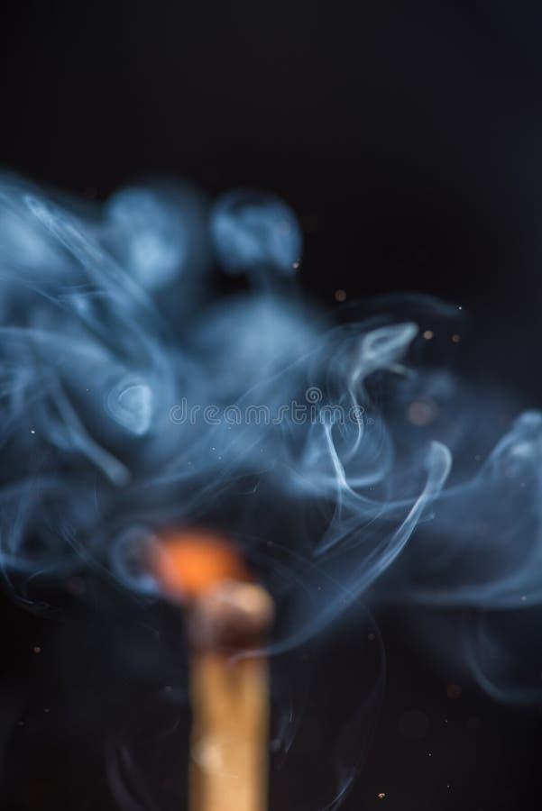 Match with Smoke and Fire on Black Background Copyspace Stock Image ...