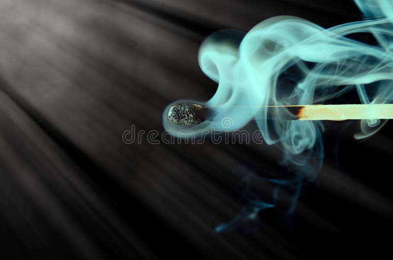 Match smoke stock photo. Image of extinguish, blue, light - 194118602