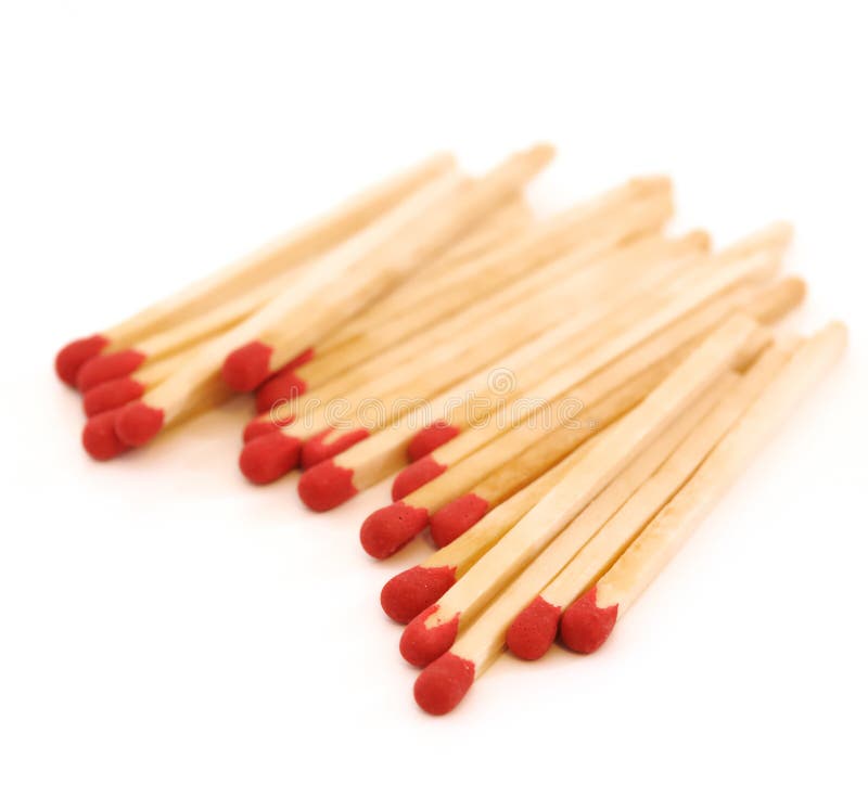 Match Stick in a Group Isolated Stock Image - Image of matchstick, used ...