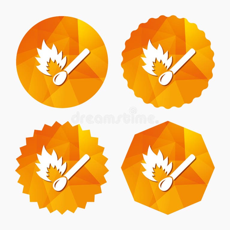 Match Stick Burns Icon. Burning Matchstick Sign Stock Vector ...