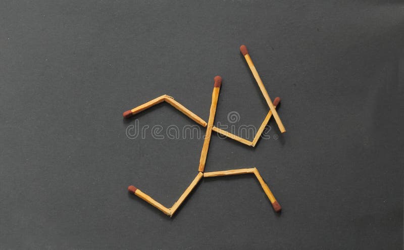 Match stick man running stock image. Image of stick, black - 60771643