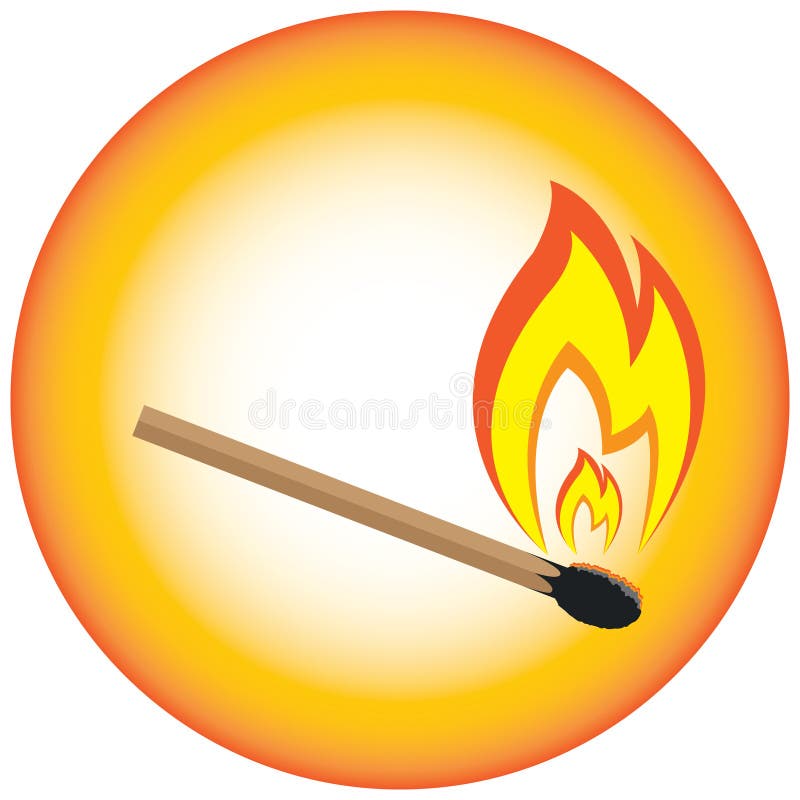 Match Stick. Vector Illustration Decorative Design Stock Vector ...
