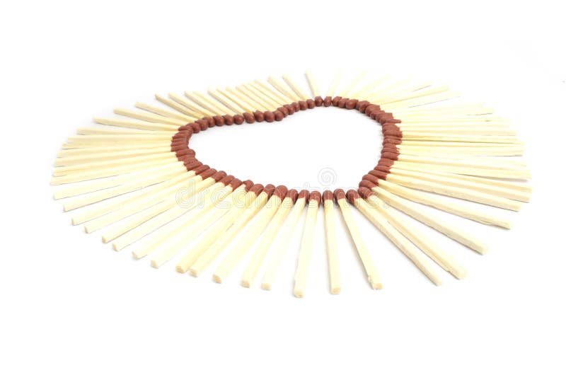 Match Sticks Arranged To Form a Heart Shape Stock Image - Image of ...