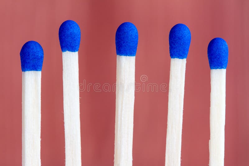 Match Sticks with Blue Heads Stock Image - Image of background ...
