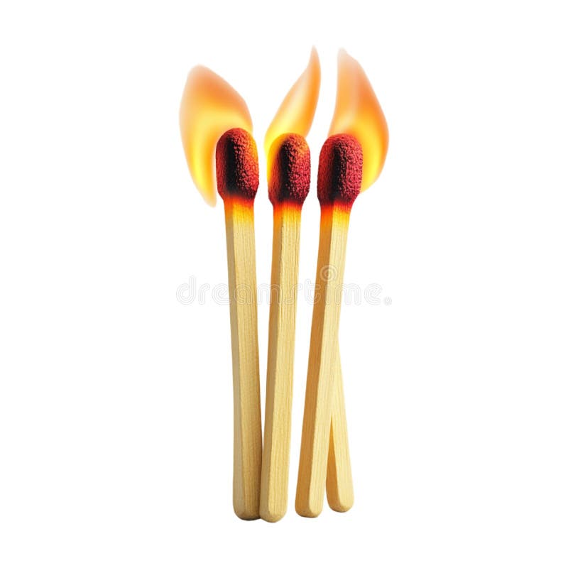 Match Sticks with Flame on Transparent Background - Ai Generated Stock ...