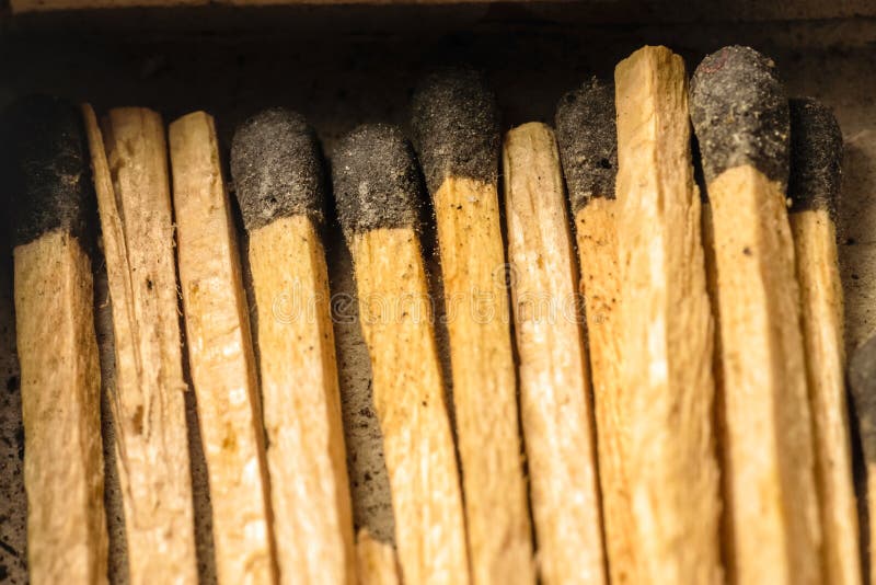 Match Sticks are Laying Inside a Match Box in Parallel Stock Image ...