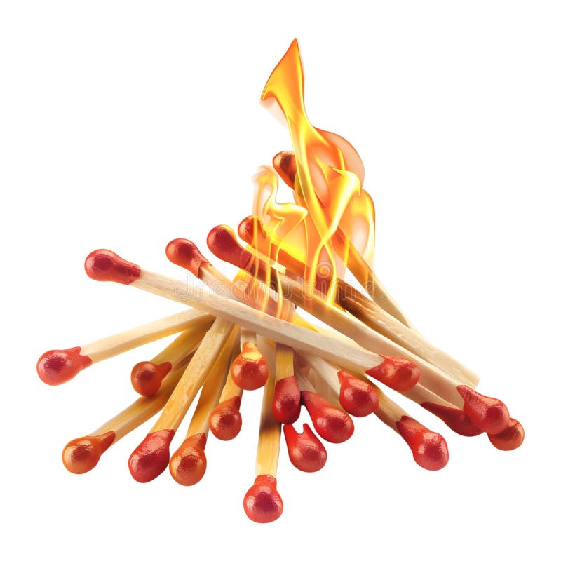 Match Sticks on Transparent Background - Ai Generated Stock ...