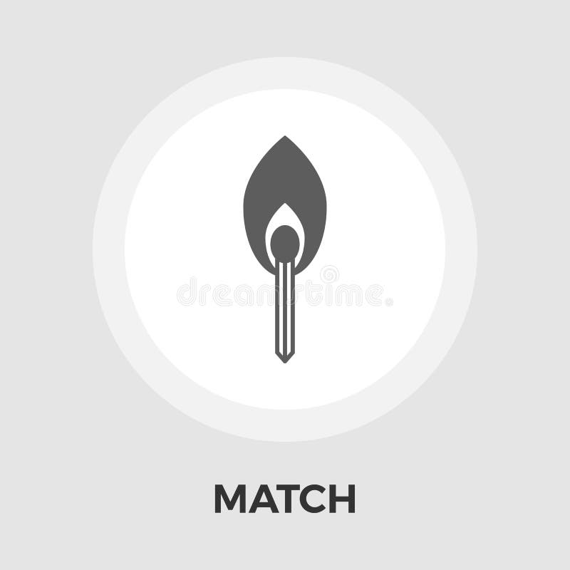 Match icon stock vector. Illustration of match, stick - 89757982