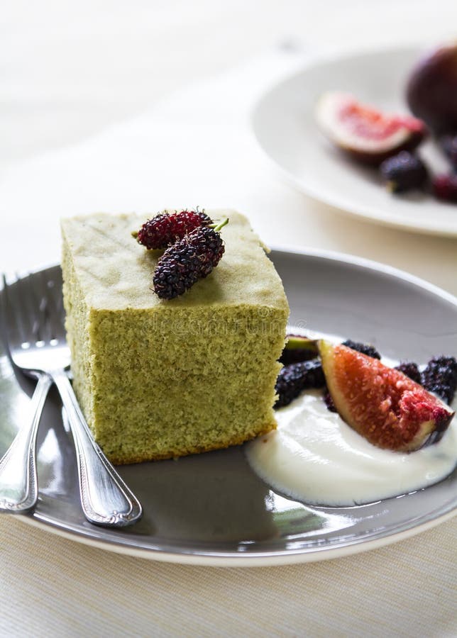 Matcha cake stock photo. Image of whipped, raspberry - 89164490