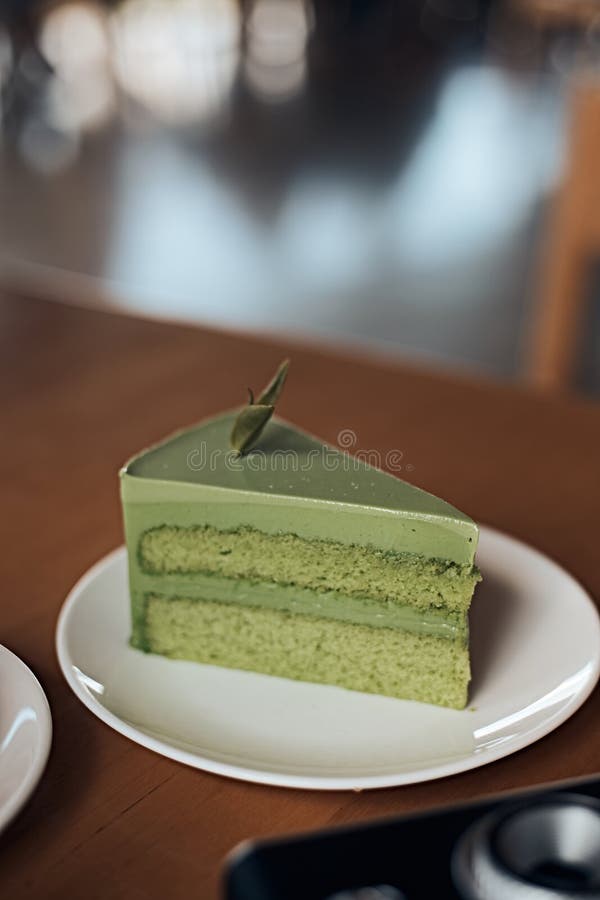 Matcha Cake Made from Green Tea Stock Image - Image of food, drink ...
