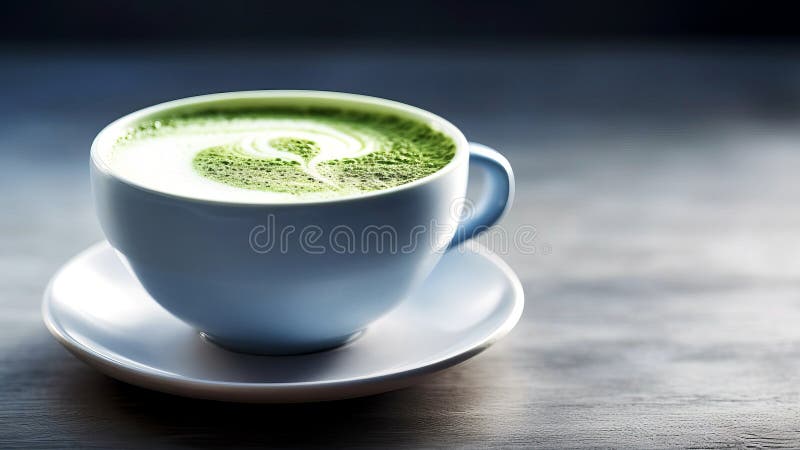 Matcha Coffee in a Plastic Cup Stock Image - Image of cool, healthy ...