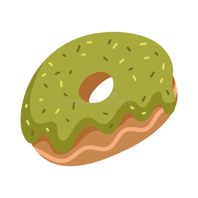 Matcha donut icon stock vector. Illustration of sugar - 270659396