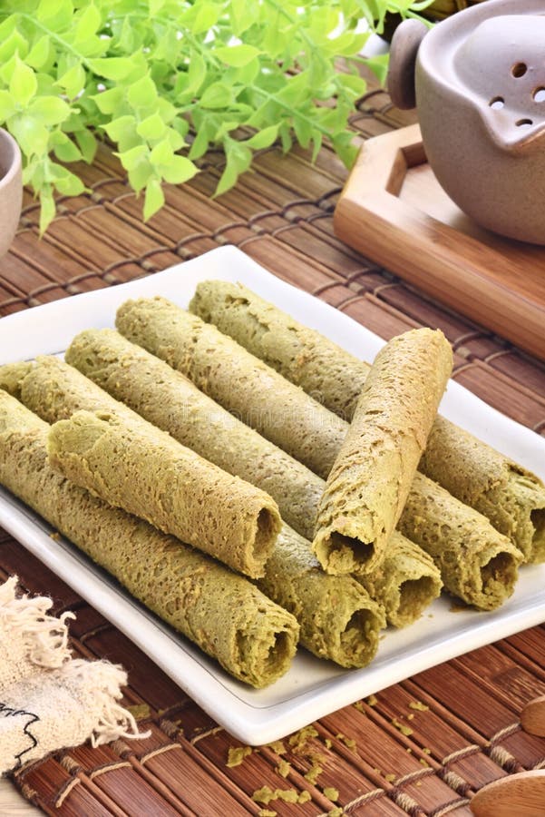Matcha egg rolls stock photo. Image of food, soft, leisure - 225128664