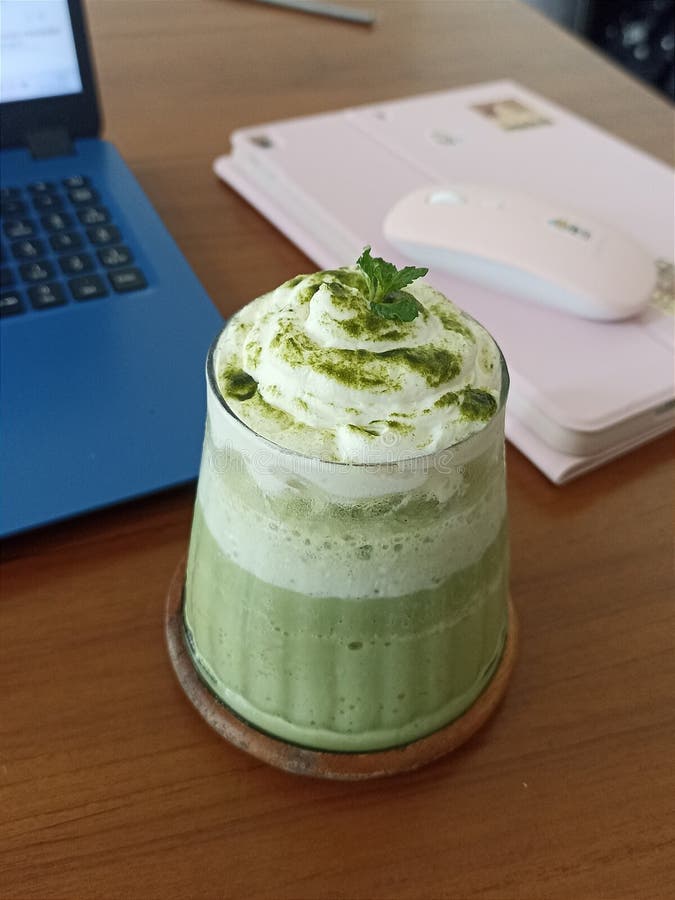 Matcha Frappe on Caffee stock photo. Image of cuisine - 261900572