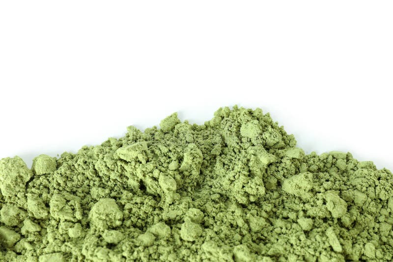 Matcha Green Powder Isolated on White Background Stock Image - Image of ...