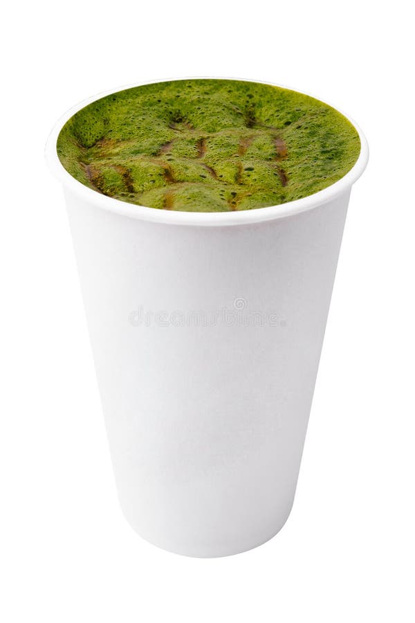 Matcha Coffee in a Plastic Cup Stock Image - Image of cool, healthy ...